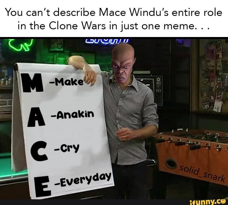 You can't describe Mace Windu's entire role in the Clone Wars in just ...