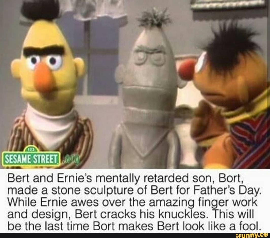 Bert and Erhies mentally retarded son, Bort made a stone sculpture of ...