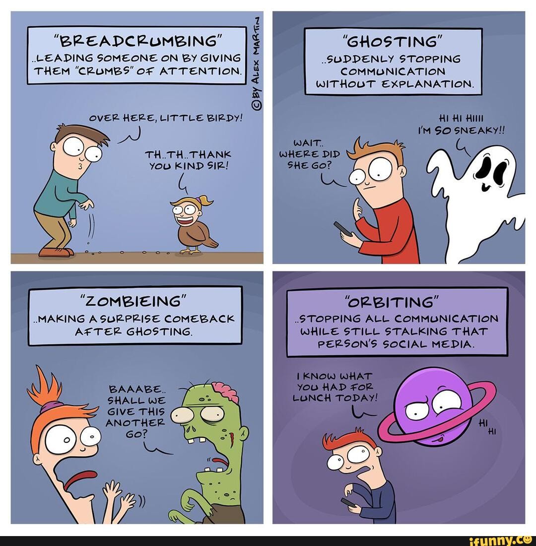 "GHOSTING' .SUDDENLY STOPPING COMMUNICATION WITHOUT EXPLANATION ...