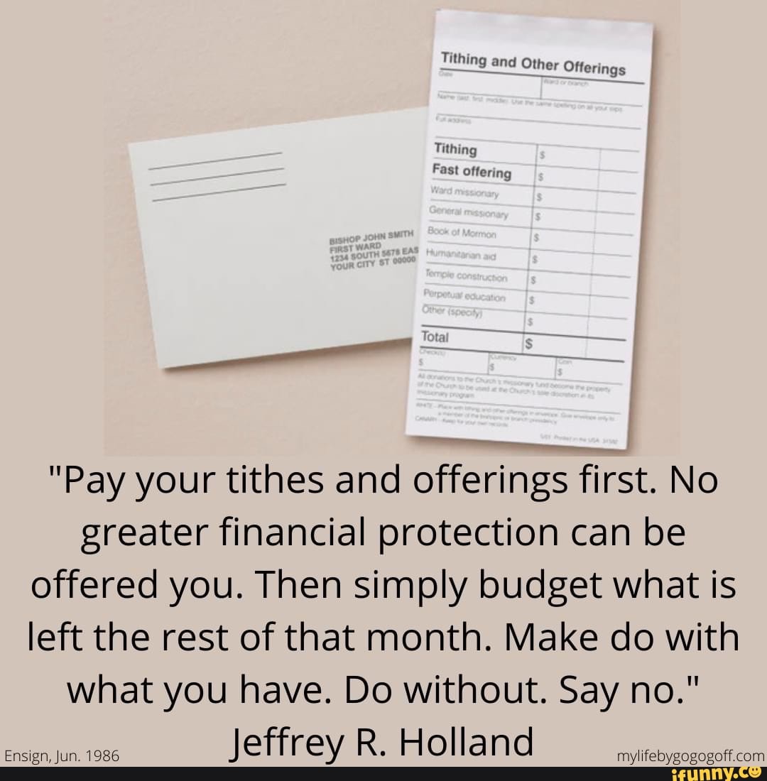 Tithing memes. Best Collection of funny Tithing pictures on iFunny