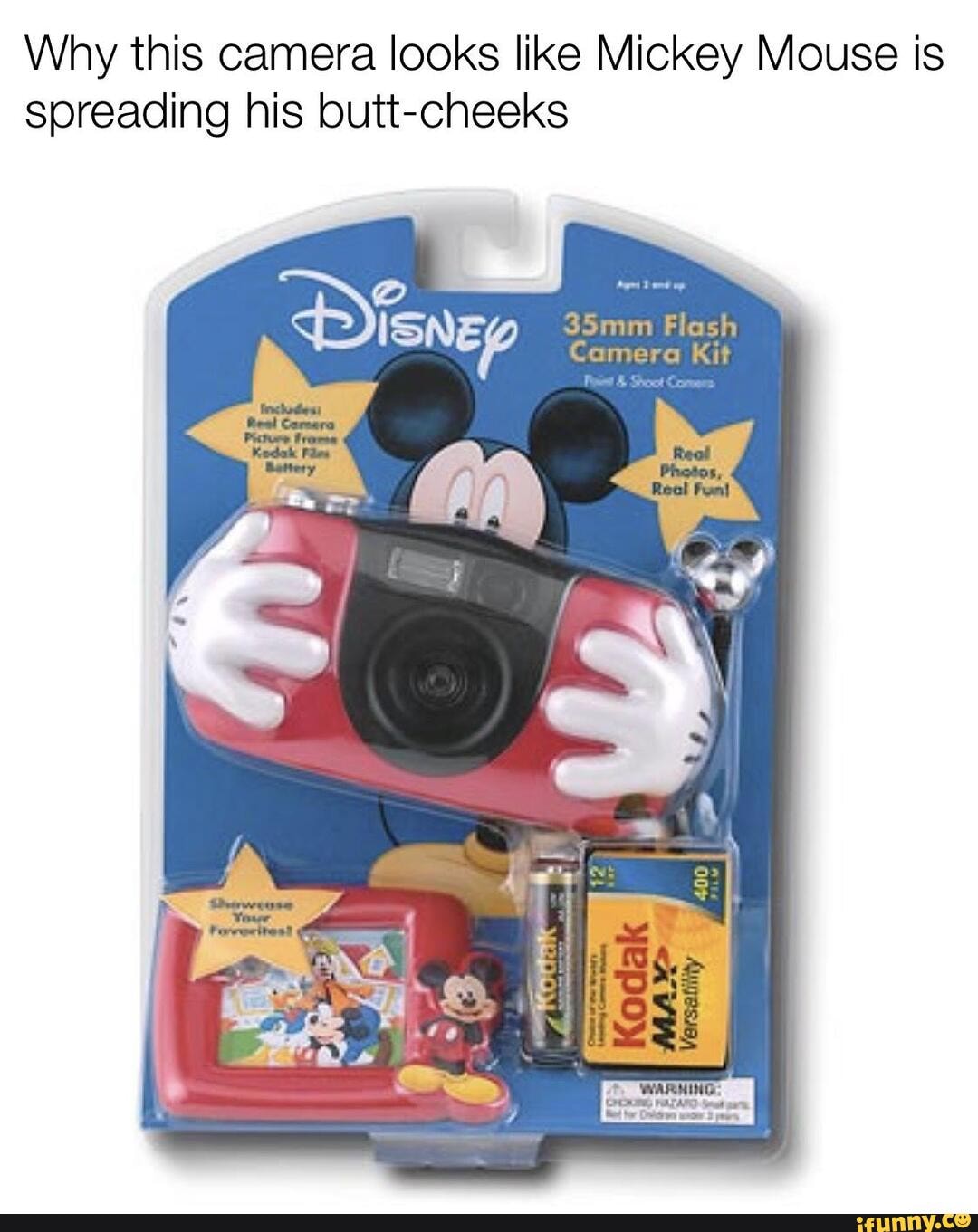 Why this camera looks like Mickey Mouse is spreading his butt-cheeks Flash Camera Kit - iFunny