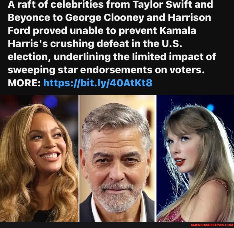 A raft of celebrities from Taylor Swift and Beyonce to George Tine: and ...