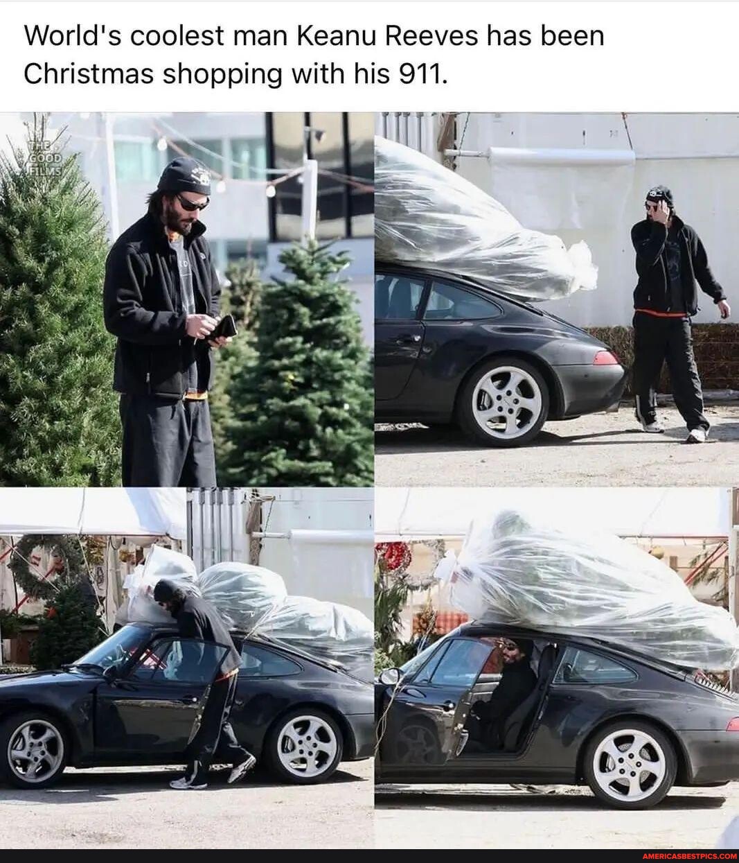 N/A - World's coolest man Keanu Reeves has been Christmas shopping with ...