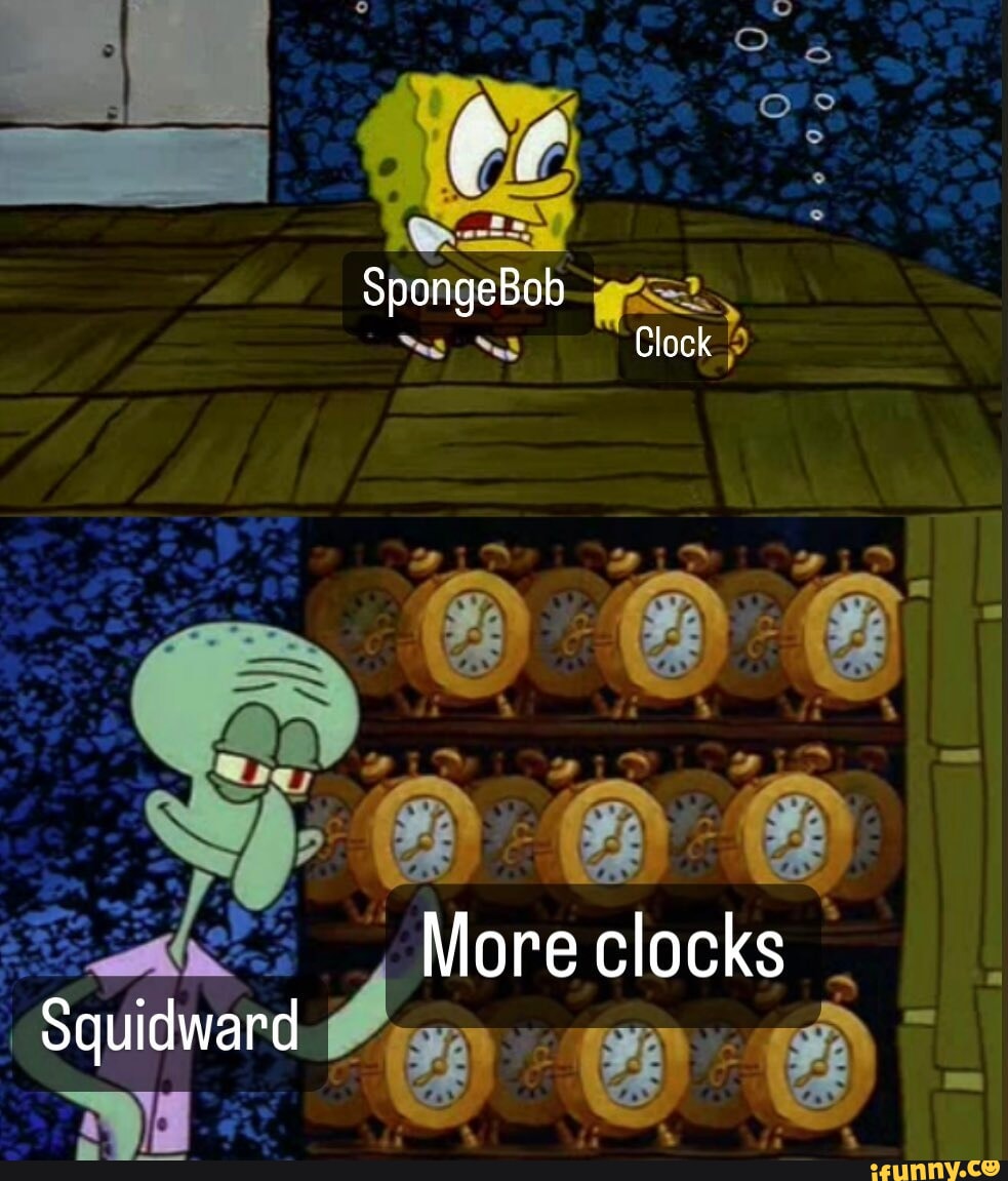 SpongeBob Clock More clocks Squidward - iFunny