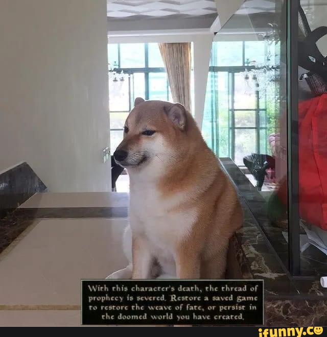 With chis character's death, the thread of prophecy is severed, Restore ...