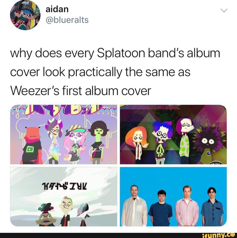 Why Does Every Splatoon Bands Album Cover Look Practically The Same As Weezers First Album