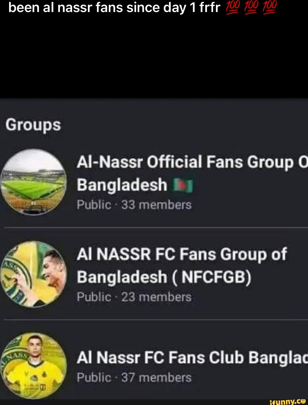 Been al nassr fans since day 1frfr Groups Al-Nassr Official Fans Group ...