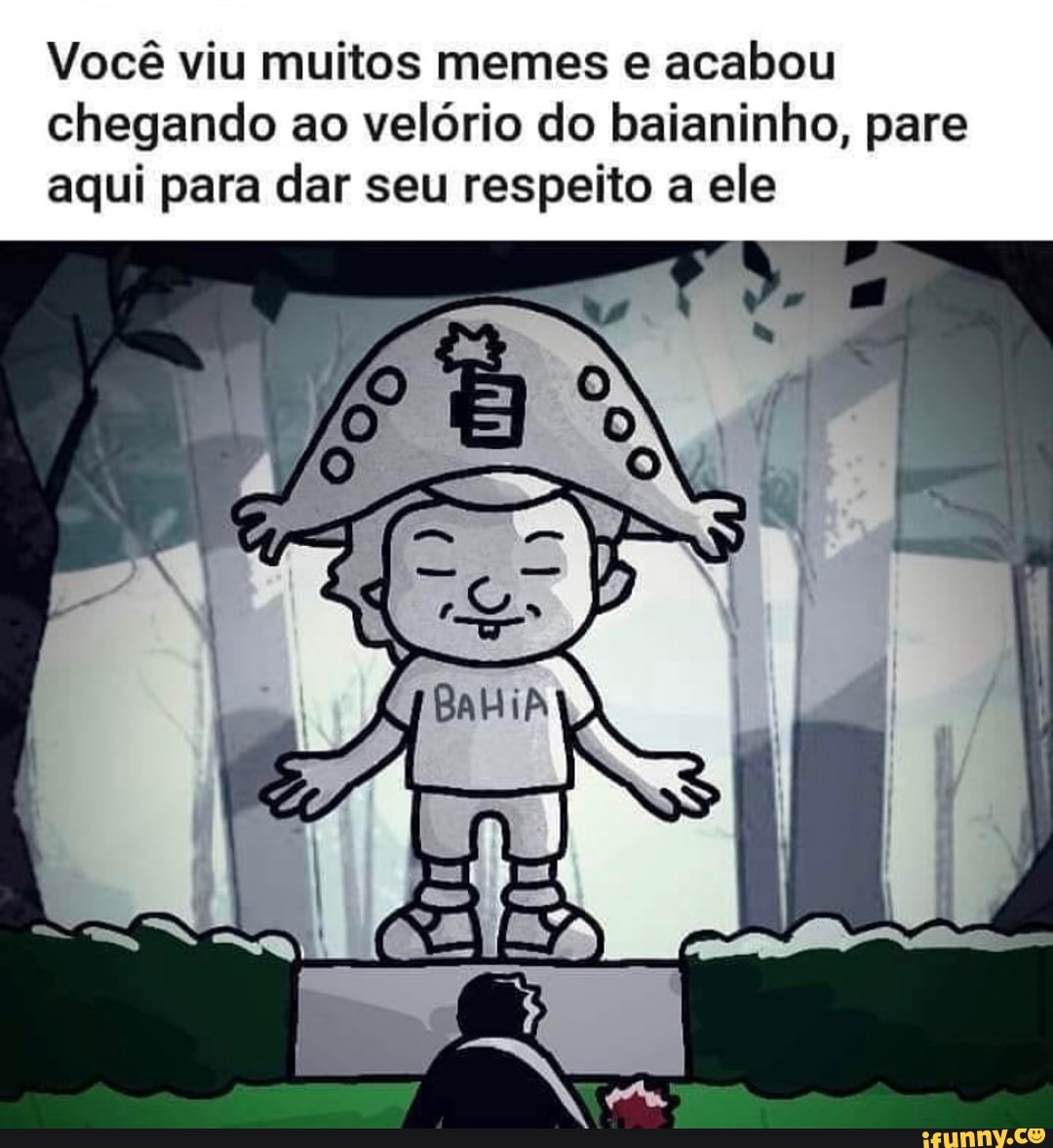 Você viu muitos memes e acabou chegando ao velório do baianinho, pare ...