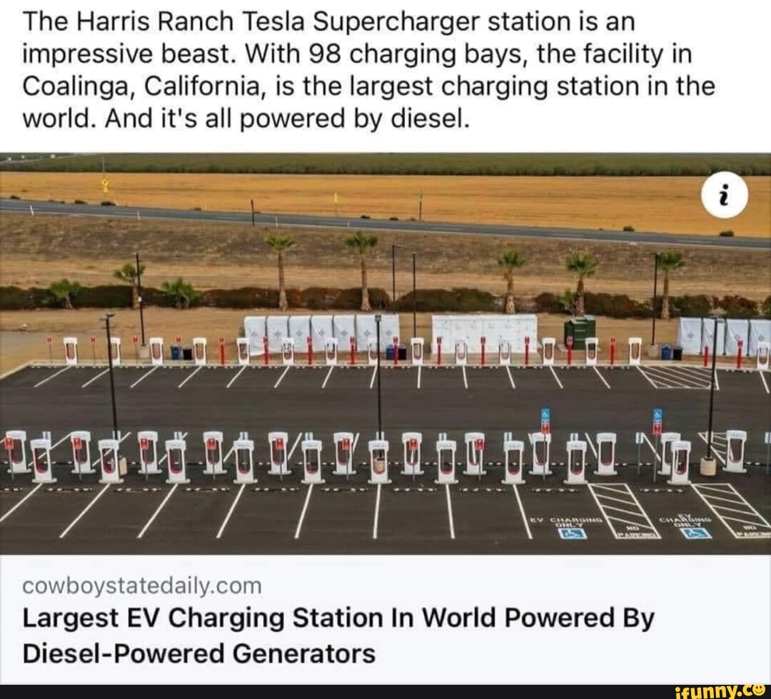 The Harris Ranch Tesla Supercharger station is an impressive beast ...