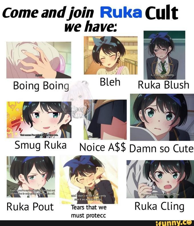 Come and join Ruka Cult we have: Boing Boing Bleh Ruka Blush Smug Ruka ...