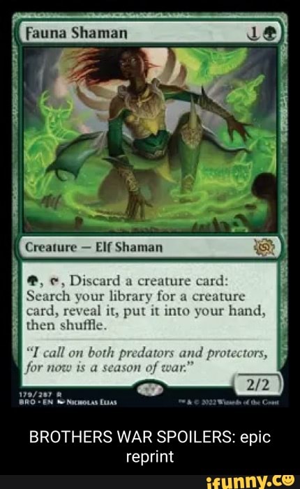 Creature Elf Shaman Discard ac ure card: ch your library for a creature ...