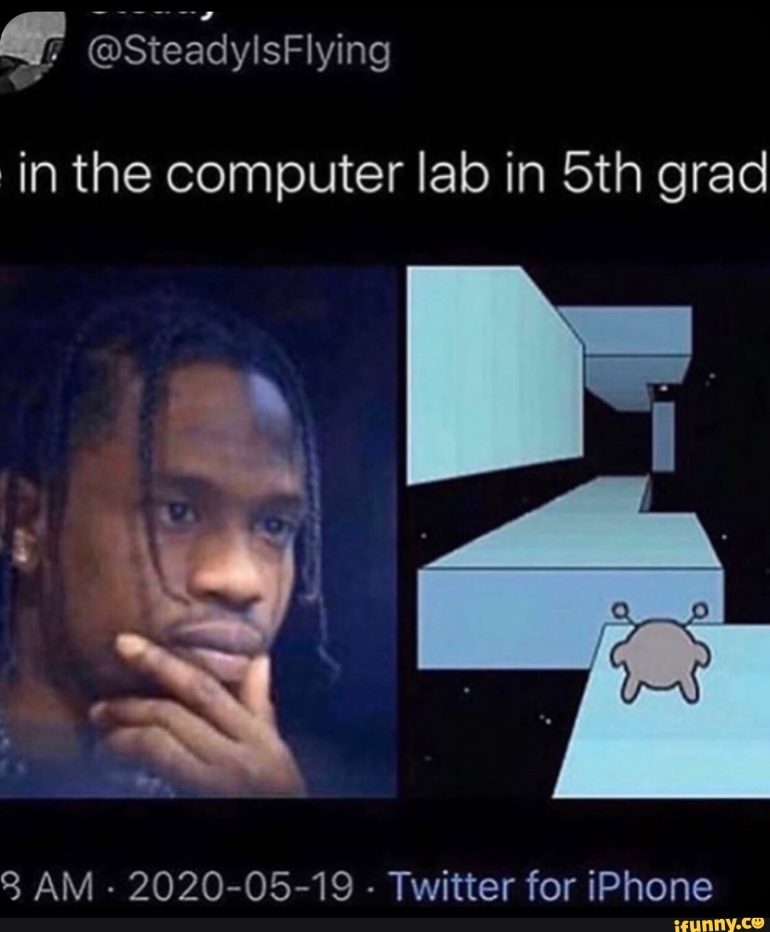 'in the computer lab in 5th grad 8 AM 2020-05-19 Twitter for iPhone ...