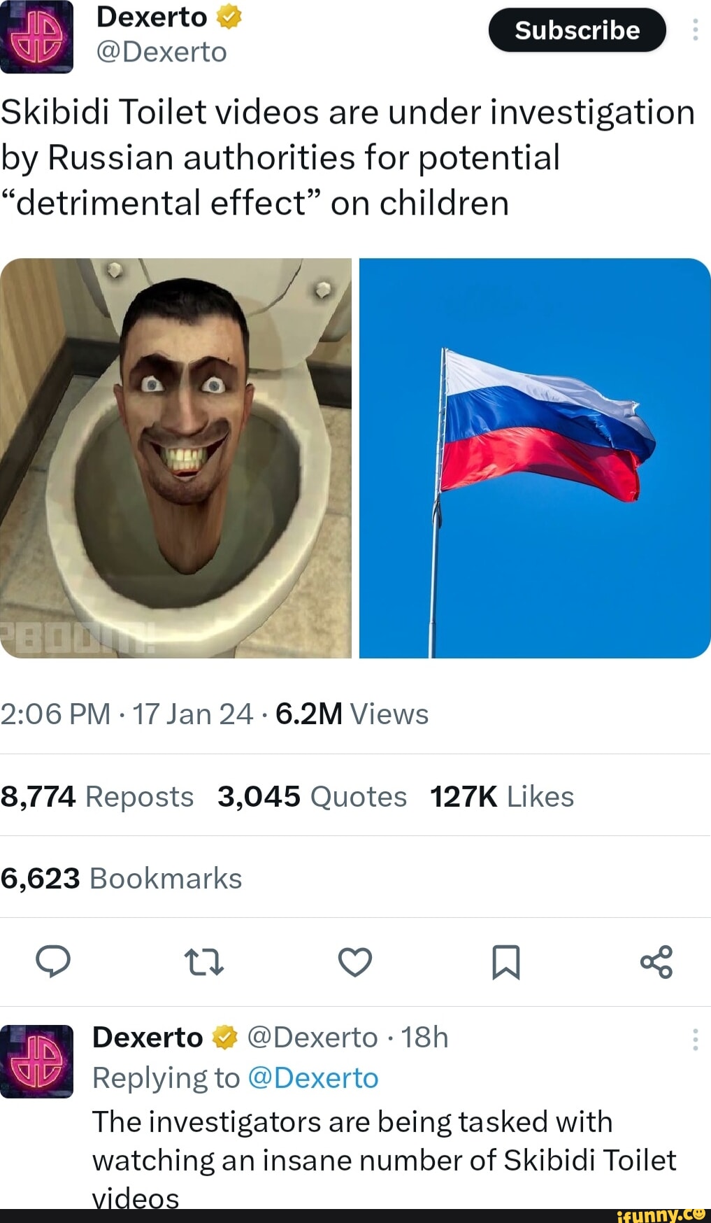 Dexerto @Dexerto Skibidi Toilet videos are under investigation by ...