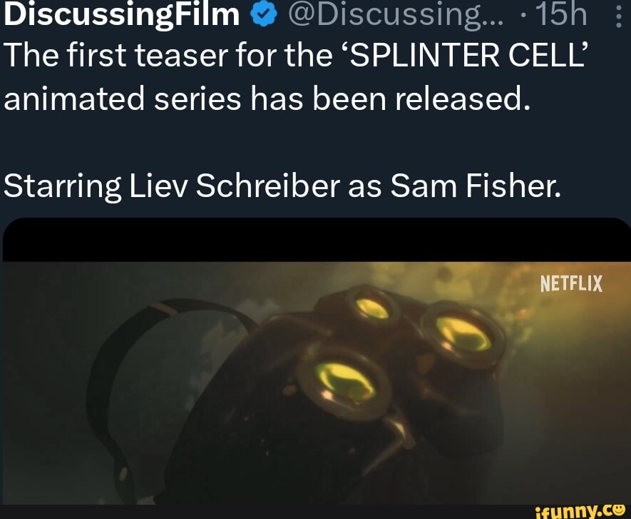 Discussing Film @Discussing... The first teaser for the 'SPLINTER CELL ...