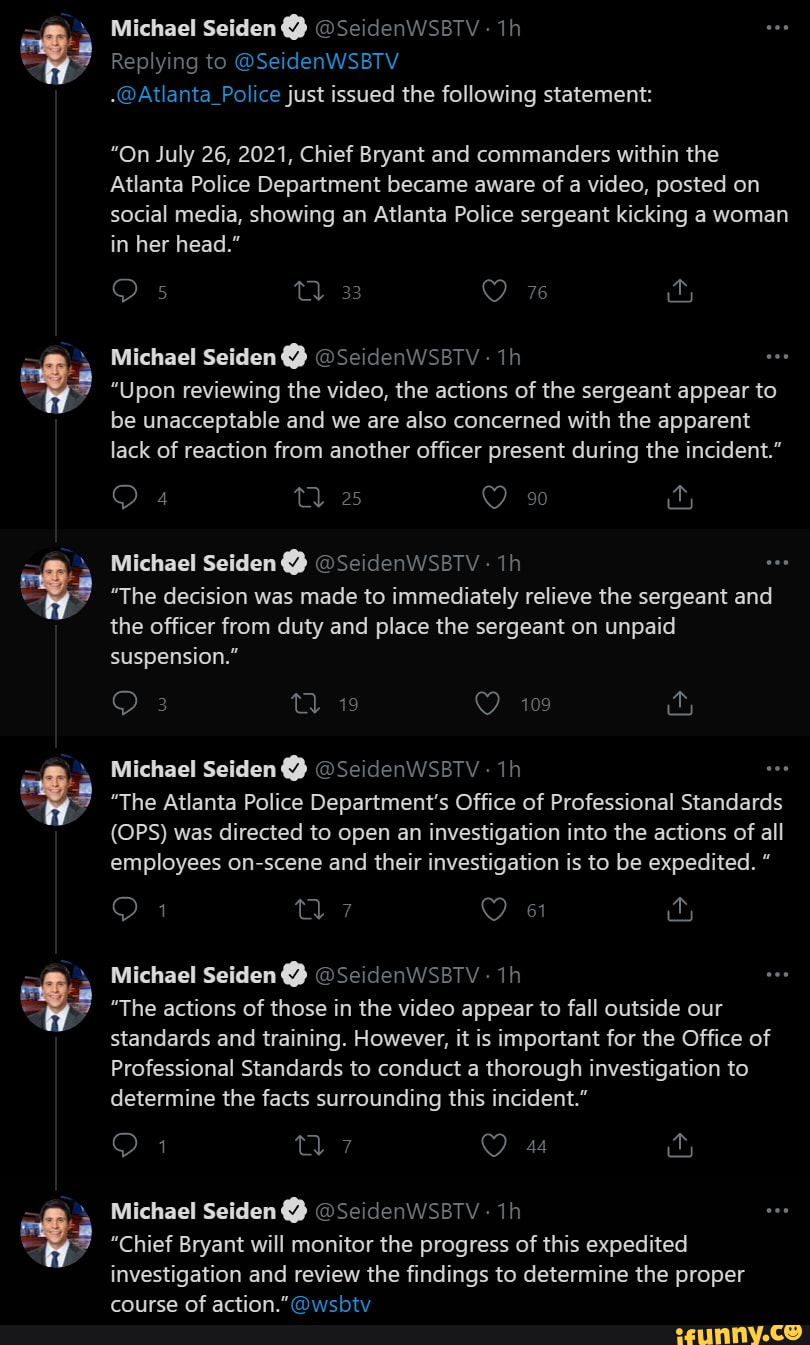 Michael Seiden @ @SeidenWSBTV Ih Replying to @SeidenWSBTV Atlanta ...