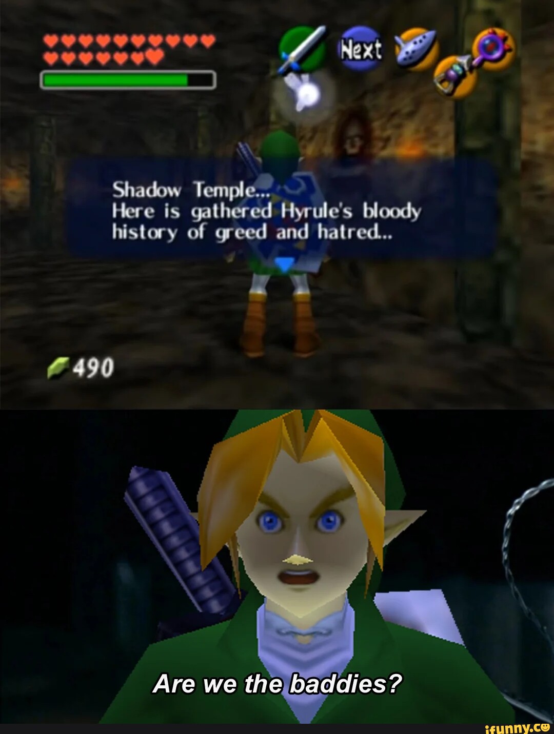Shadow Temple... Here is gathered Hyrule's bloody history of greed and ...
