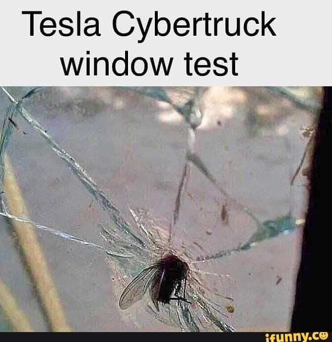 Tesla Cybertruck window test - iFunny