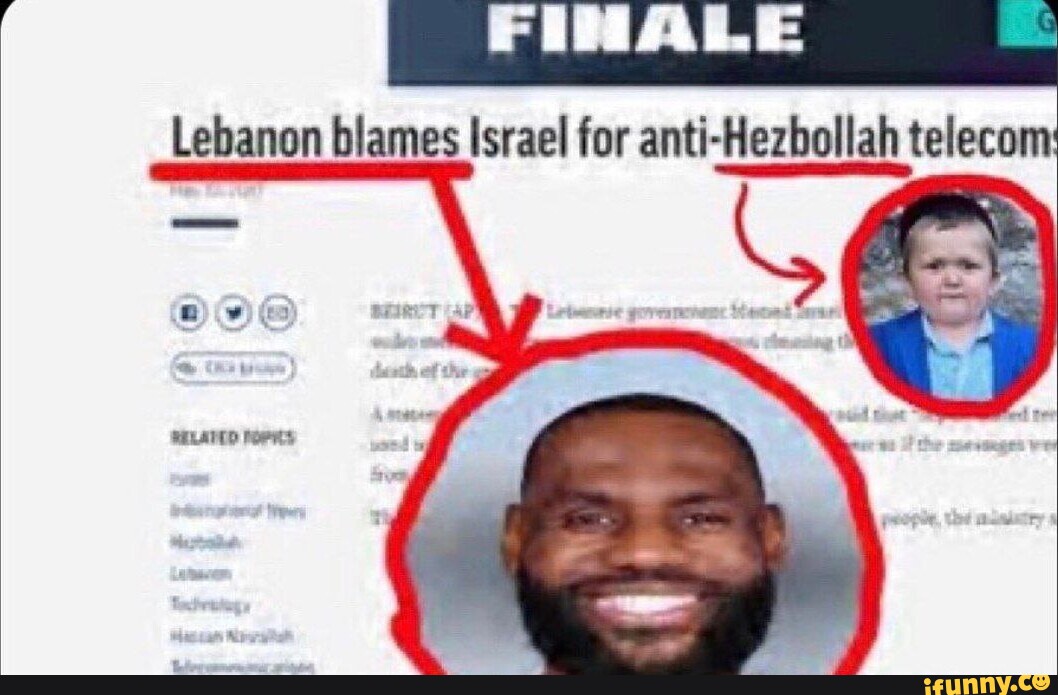 Lebanon blames Israel for anti-Hezbollah telecom I - iFunny
