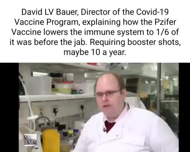 David LV Bauer, Director of the Covid-19 Vaccine Program, explaining ...