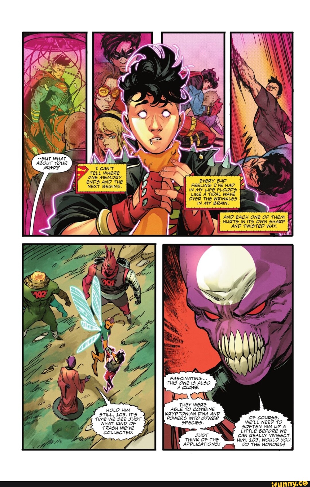 --BUT WHAT ABOUT YOUR I CAN'T TELL WHERE ONE MEMORY ENDS AND THE NEXT ...