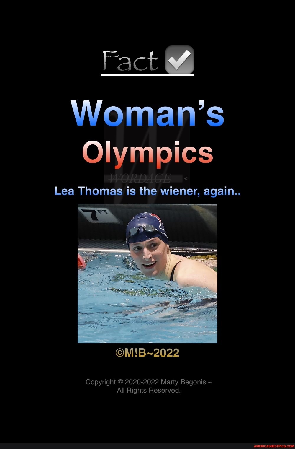 Fact Woman's Olympics Lea Thomas is the wiener, again.. Copyright 2020 ...