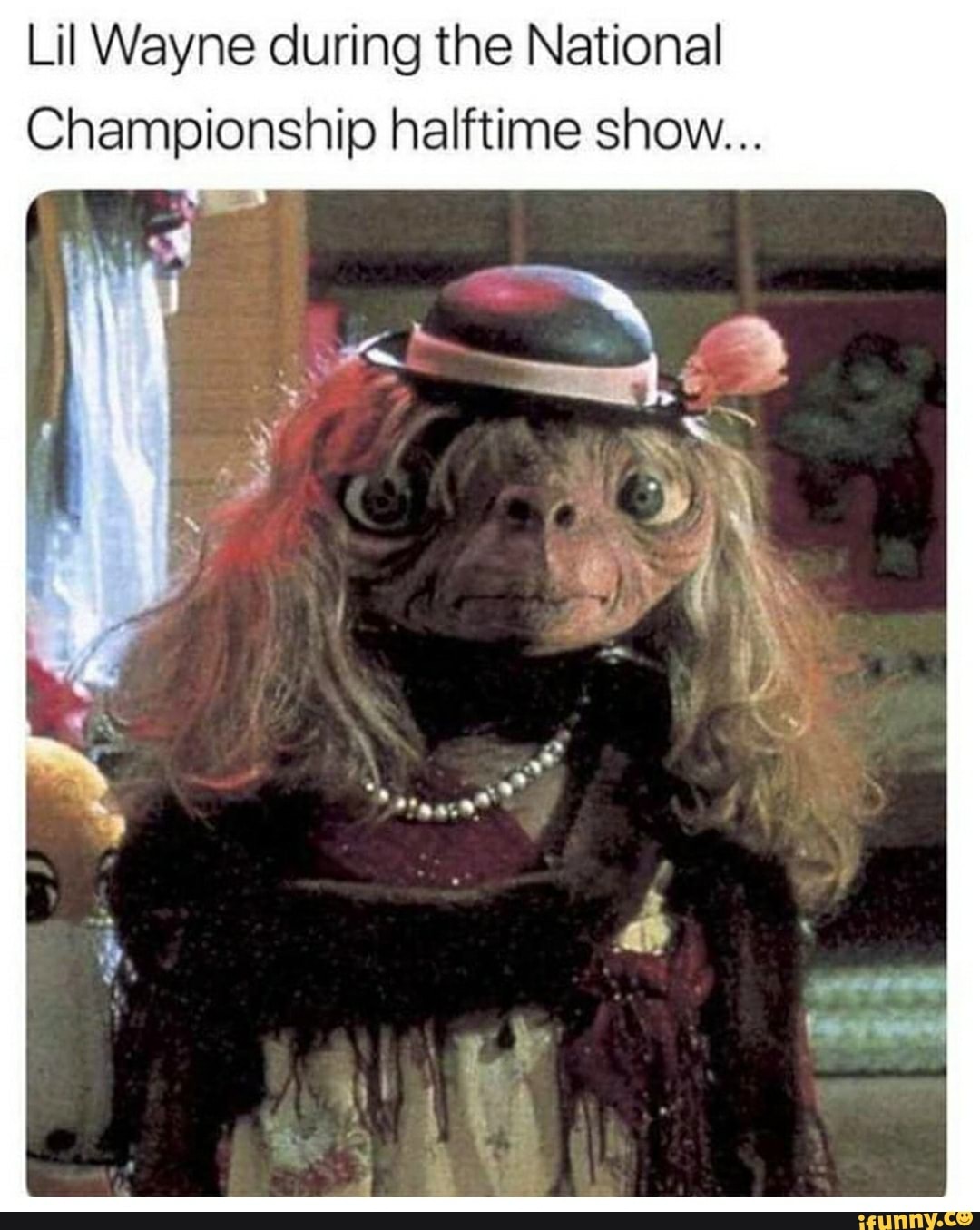 Lil Wayne during the National Championship halftime show... - iFunny