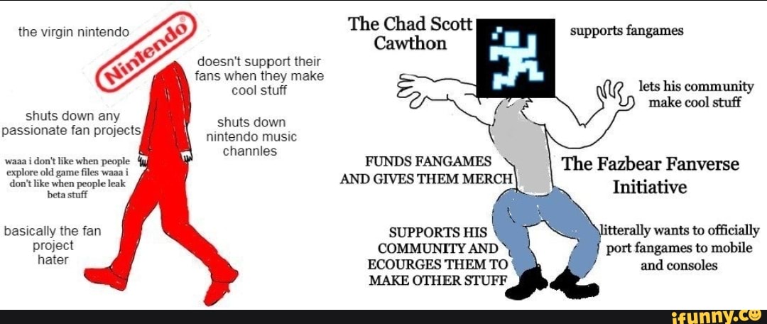 The Chad Scott Cawthon the virgin nintendo Tine supports fangames doesn ...