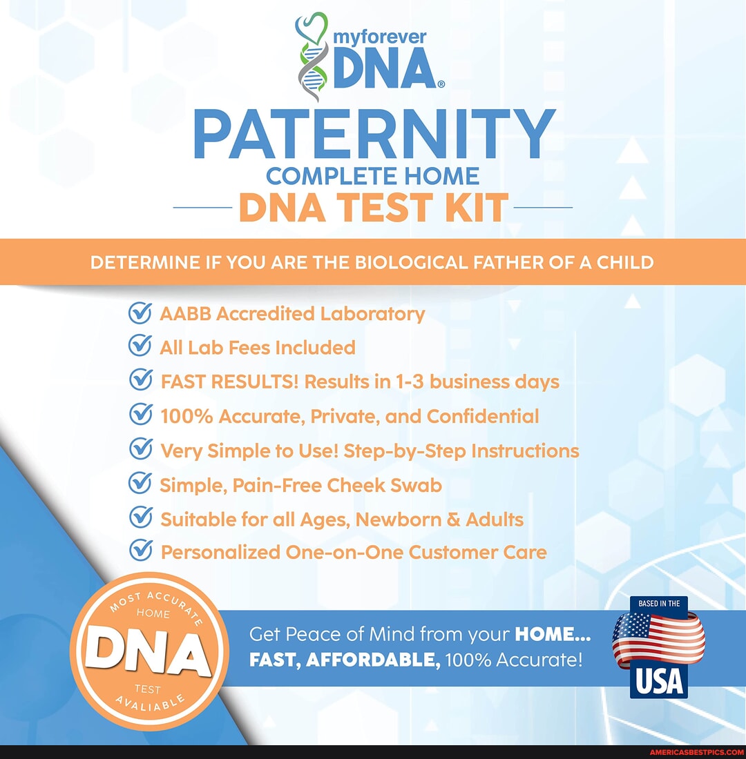 PATERNITY COMPLETE HOME DNA TEST KIT- DETERMINE IF YOU ARE THE ...
