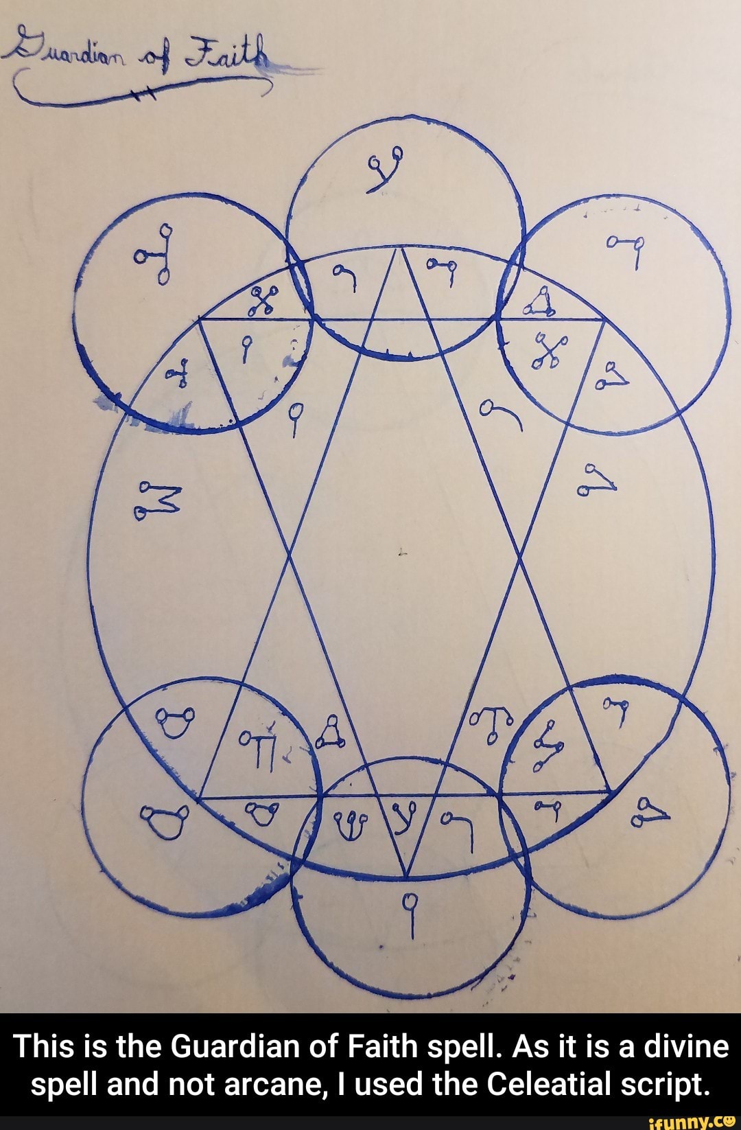 This is the Guardian of Faith spell. As it is a divine spell and not ...