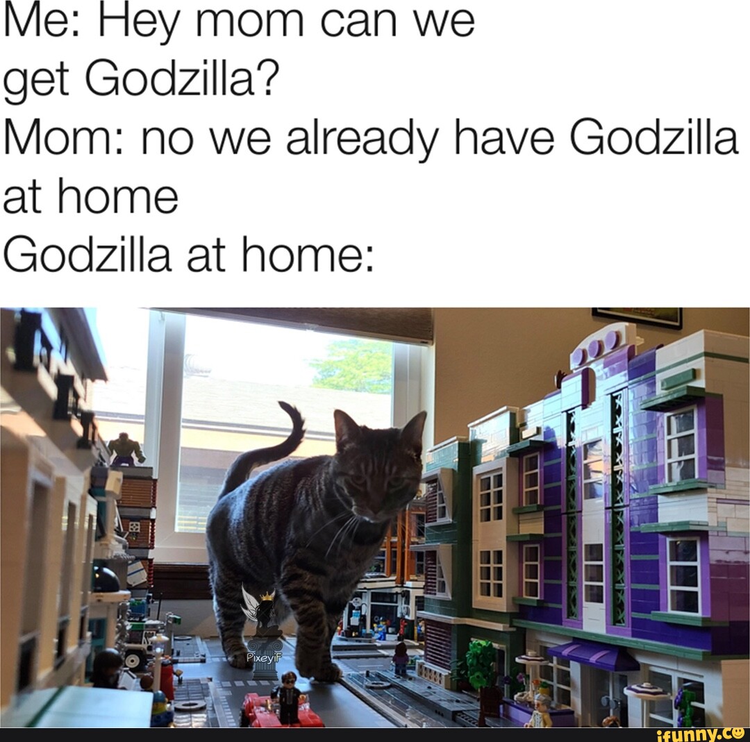 Vie: Hey mom can we get Godzilla? Mom: no we already have Godzilla at ...