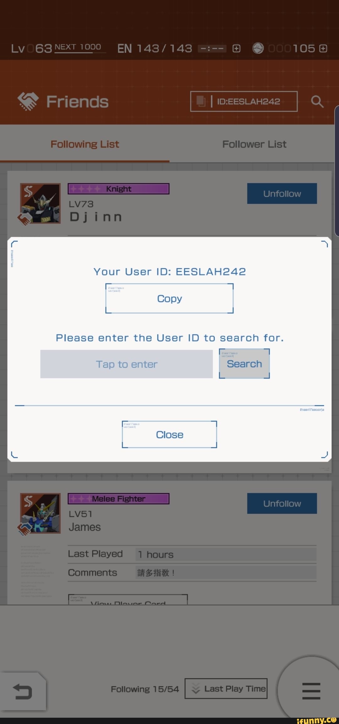 Please enter the User ID to search for. Tap to enter - iFunny
