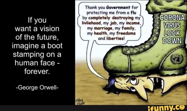 If you want a vision of the future, imagine a boot stamping on human ...