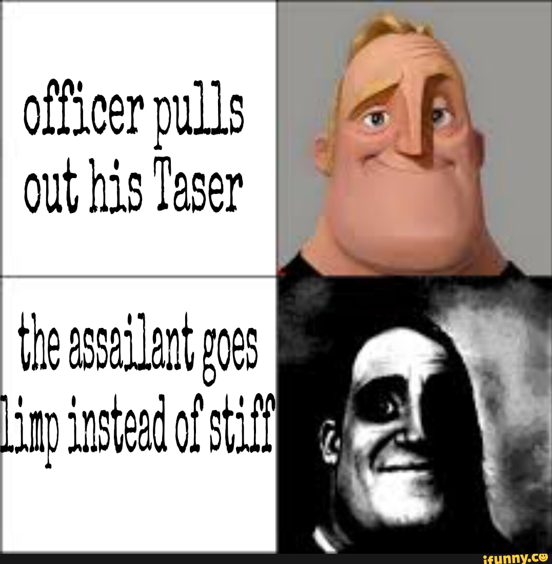 Officer pulls out his Taser the assailant goes Limp instead of stil ...