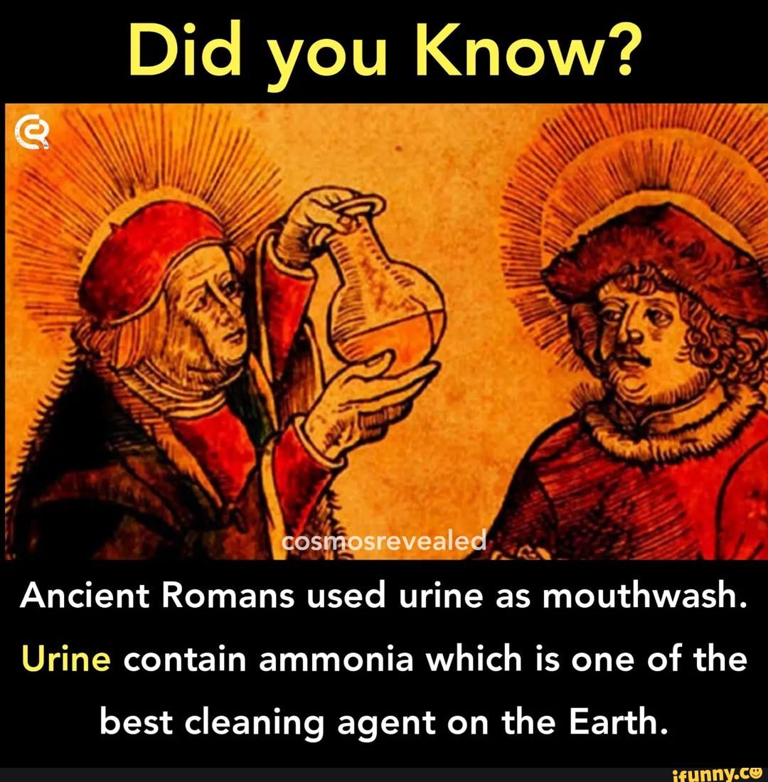Did you Know? cosmosrevealed Ancient Romans used urine as mouthwash ...