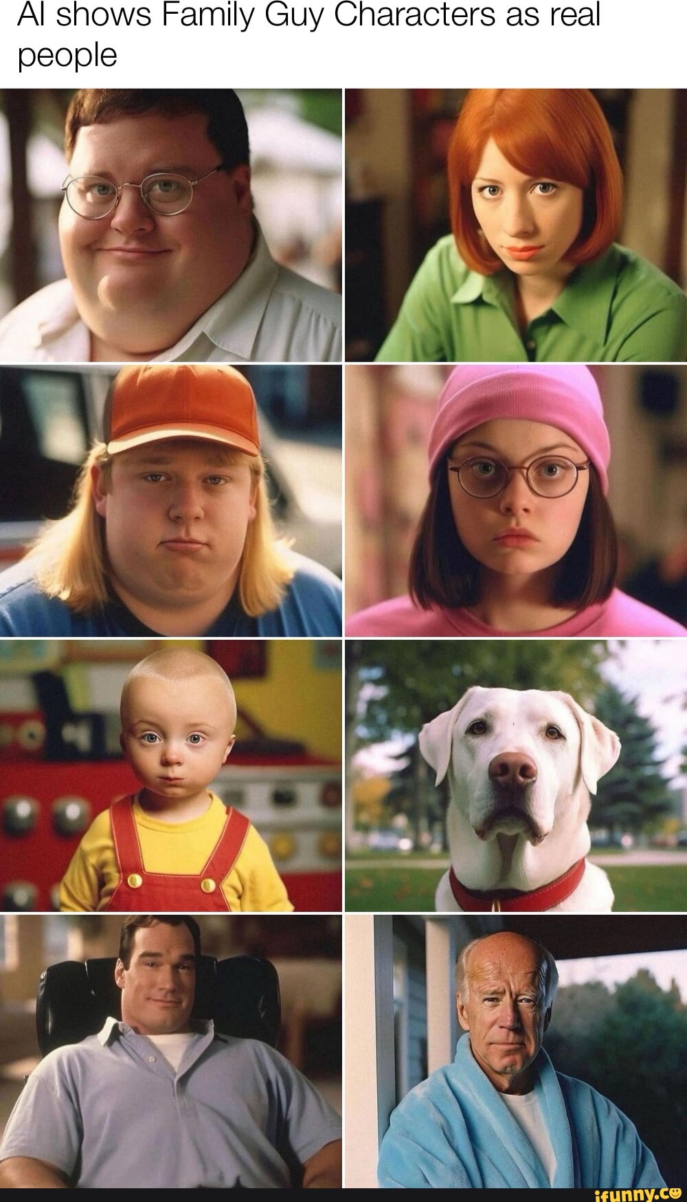 Al shows Family Guy Characters as real people - iFunny