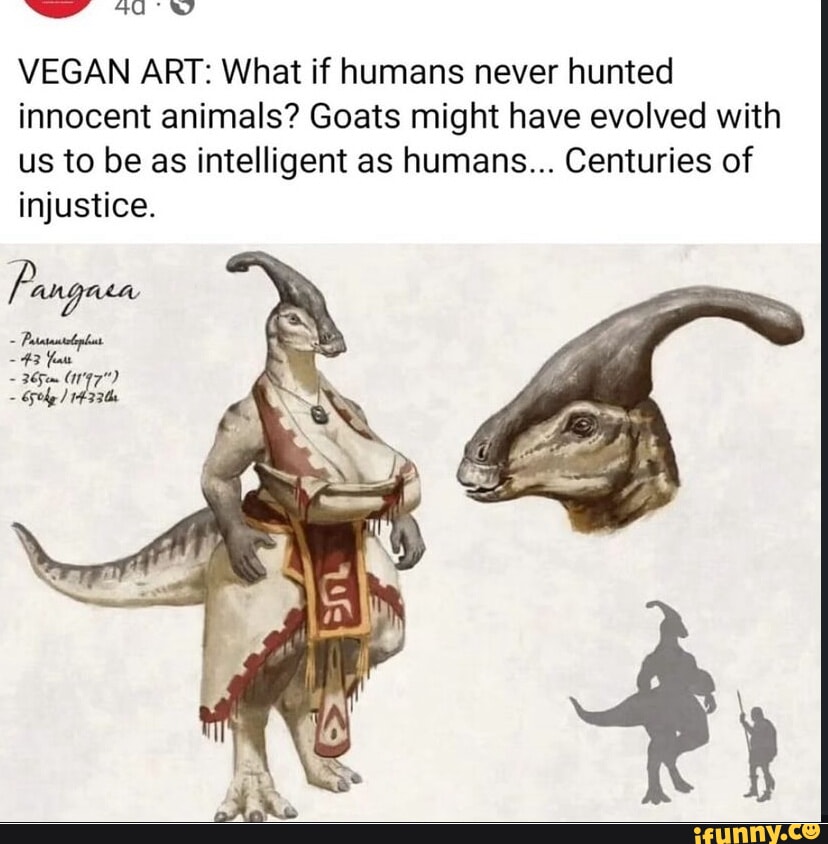 VEGAN ART: What if humans never hunted innocent animals? Goats might ...