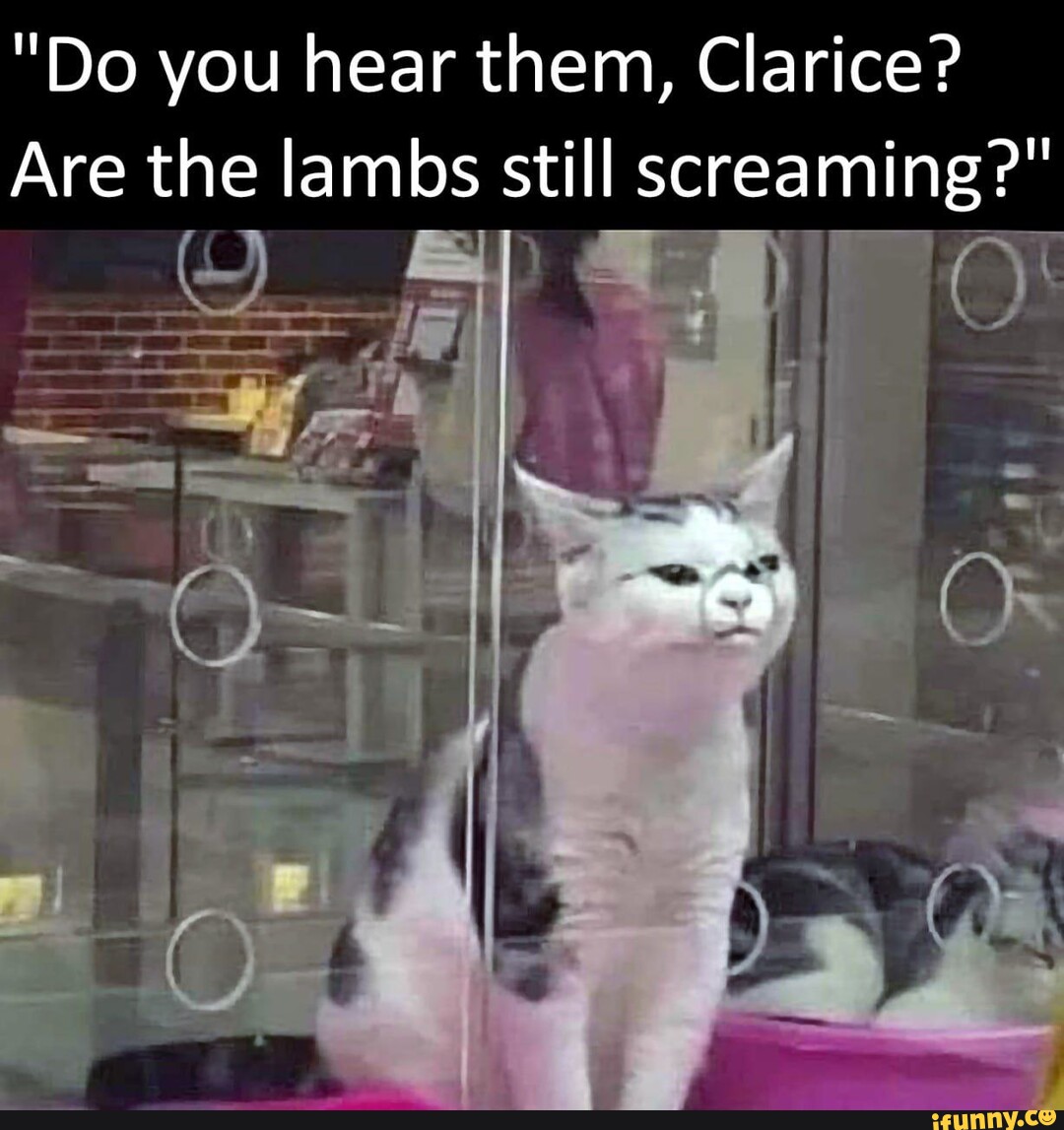 "Do you hear them, Clarice? Are the lambs still screaming?" I - iFunny