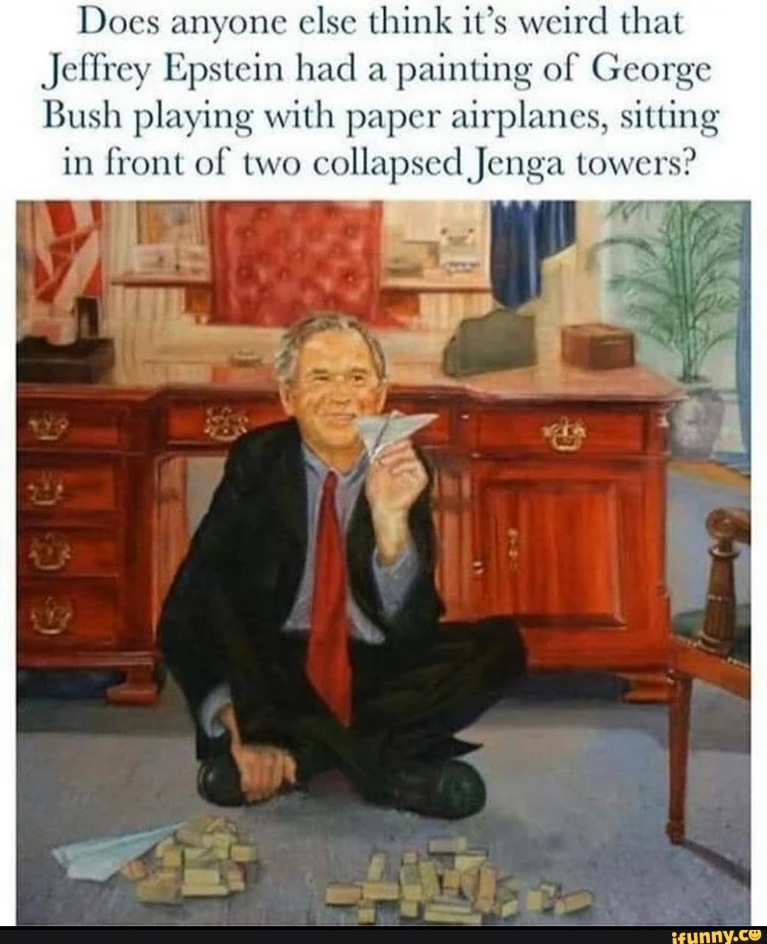 Does anyone else think it's weird that Jeffrey Epstein had a painting ...