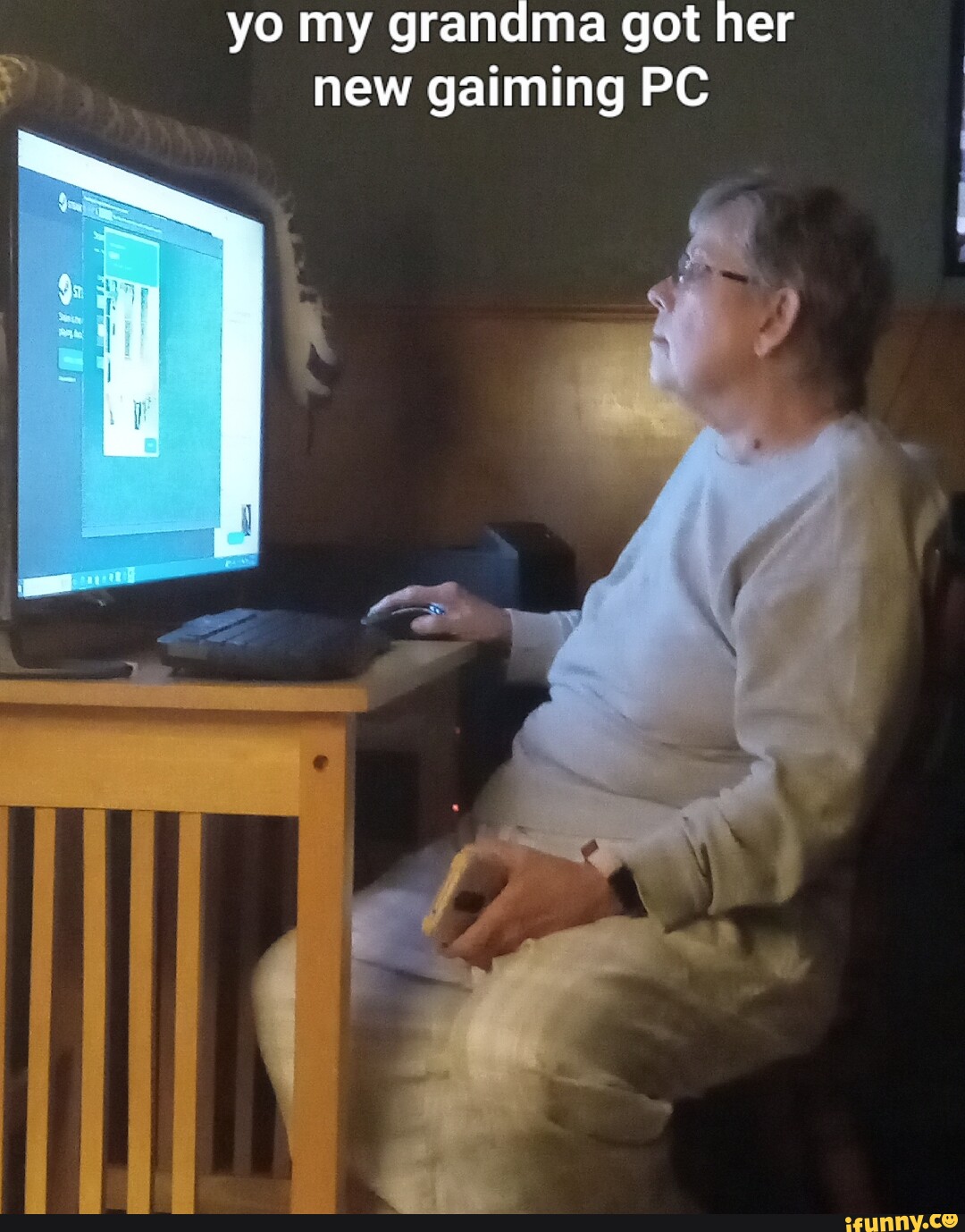 Yo my grandma got her new gaiming PC I - iFunny