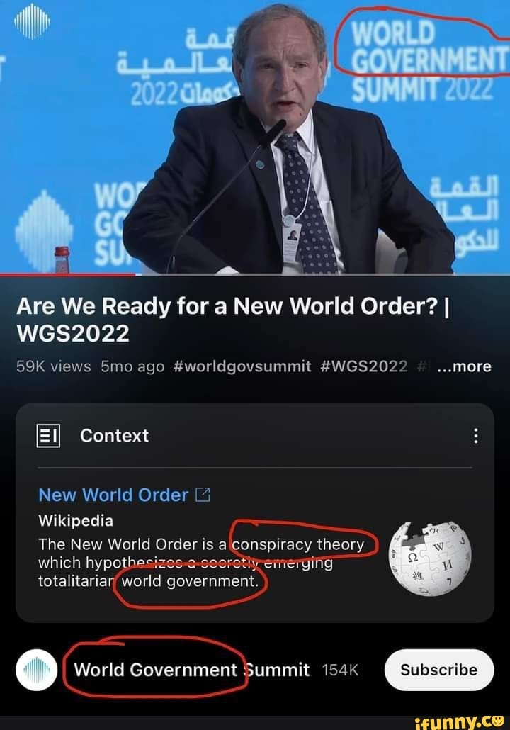 Are We Ready for a New World Order? I WGS2022 views ago #worldgovsummit ...