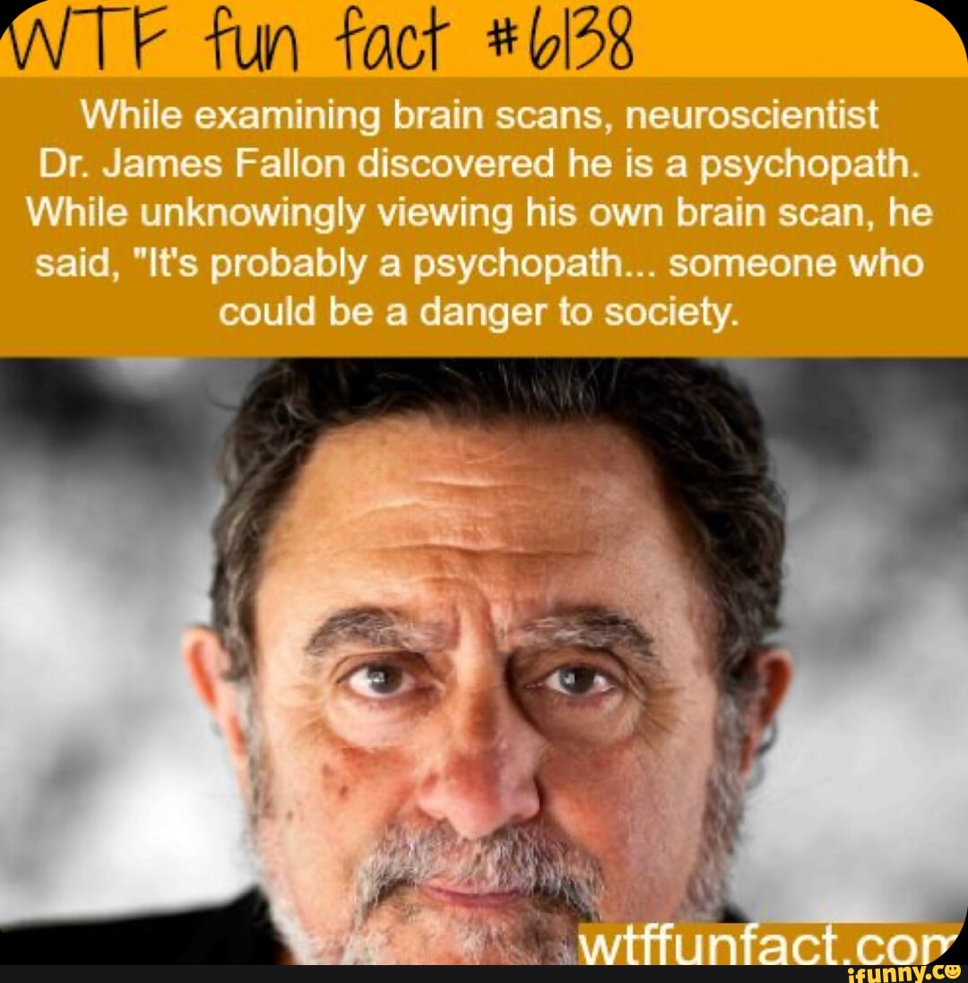 Fun fact While examining brain scans, neuroscientist De. James Fallon ...