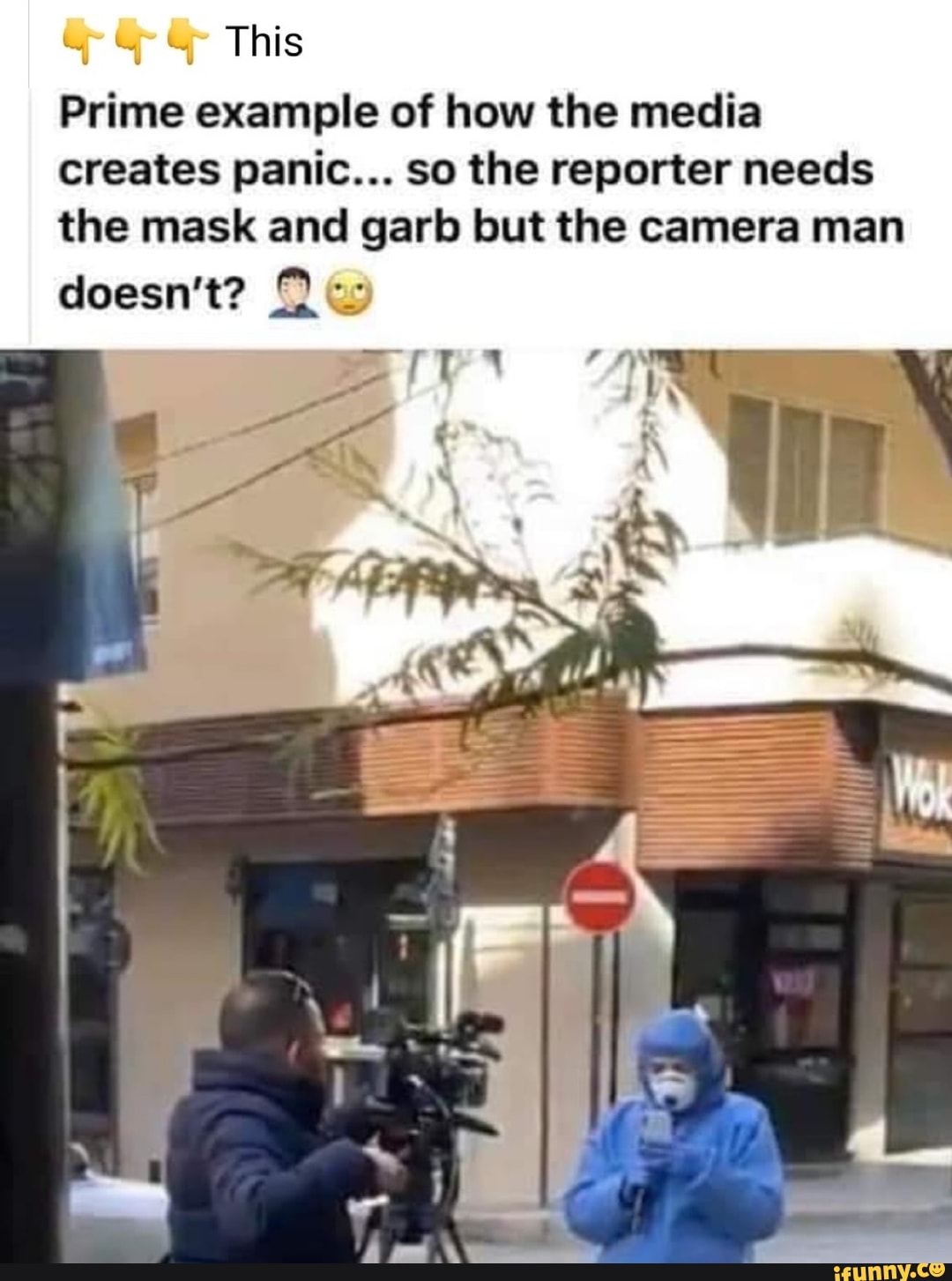 This Prime example of how the media creates panic... so the reporter ...