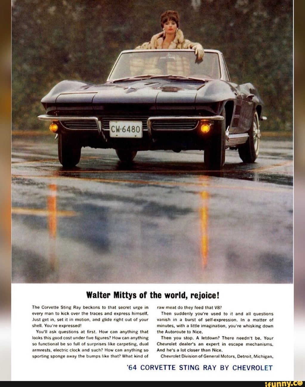 Walter Mittys of the world, rejoice! The Corvette Sting Ray beckons to ...