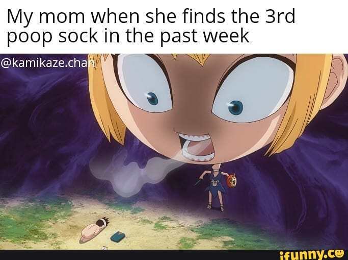 My mom when she finds the 3rd poop sock in the past week - iFunny