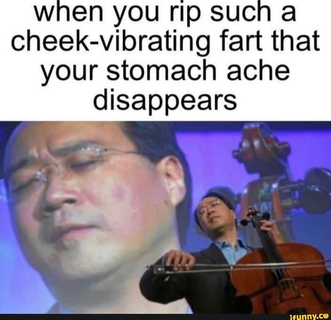 En you rip such a fart that your stomach ache disappears - iFunny
