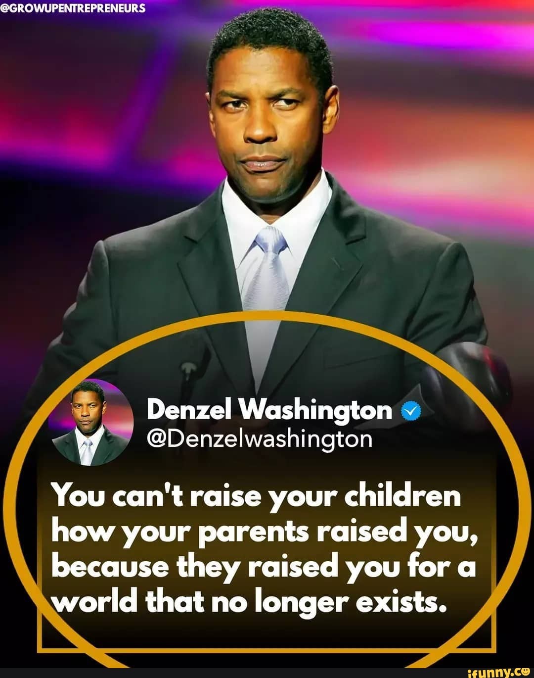 Yes or no ?? - @GROWUPENTREPRENEURS aN Denzel Washington ...