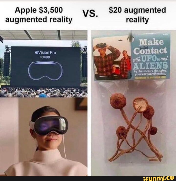 Apple $3,500 vs $20 augmented augmented reality reality - iFunny