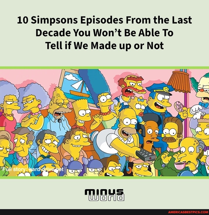 Think you can tell which simpsons episodes are real and which ones we ...