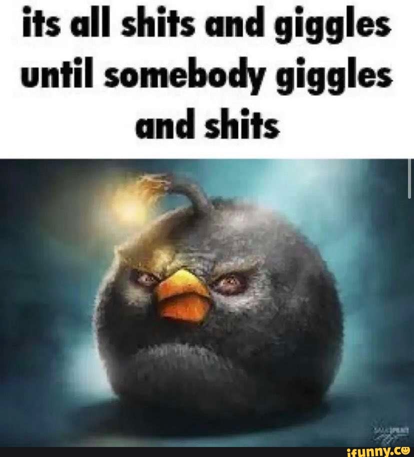 Its all shits and giggles until somebody giggles and shits - iFunny