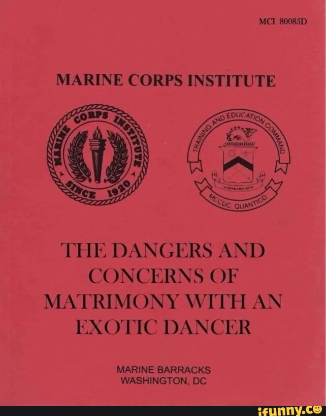 MCI 80085D MARINE CORPS INSTITUTE THE DANGERS AND CONCERNS OF MATRIMONY ...